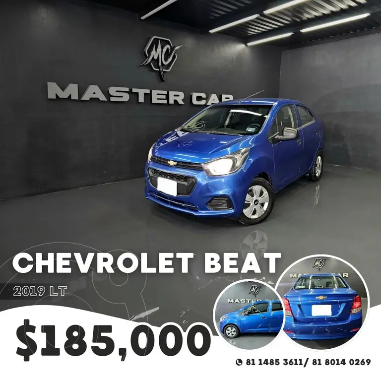 Chevrolet Beat Hatchback LT usado (2019) color Azul precio $185,000