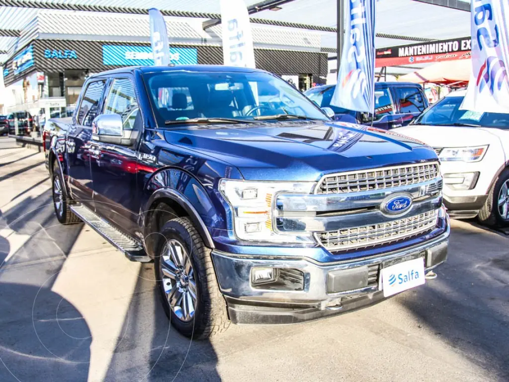 Ford F-150 5.0L Lariat Sport 4x4 usado (2018) color Azul precio $29.490.000
