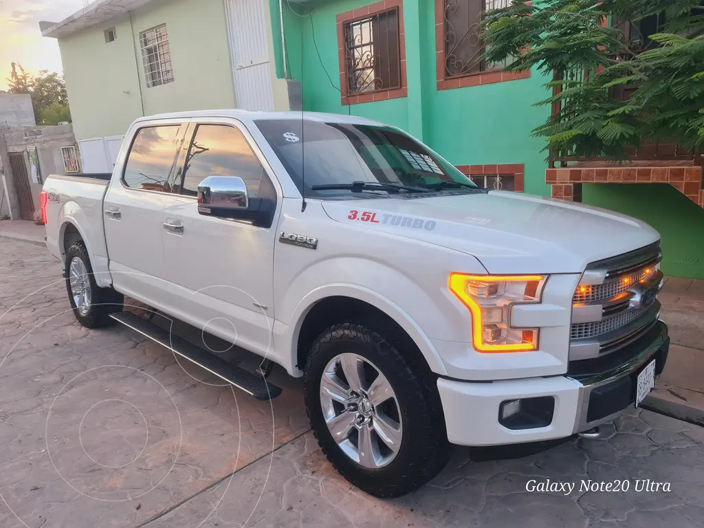 Ford Lobo Platinum 4x4 Cabina Doble usado (2015) color Blanco Platinado ...
