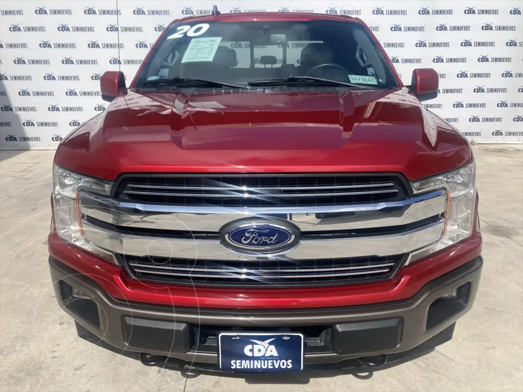 Ford Lobo Lariat Crew Cab 4x4 usado (2020) color Rojo precio $1,100,000