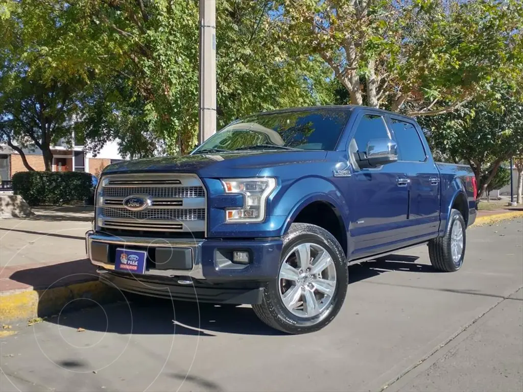Ford Lobo Platinum Crew Cab 4x4 usado (2017) color Azul Elctrico precio ...
