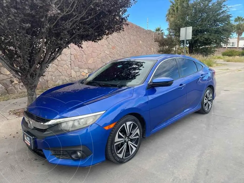 Honda Civic Turbo Plus Aut usado (2017) color Azul Electrico precio ...