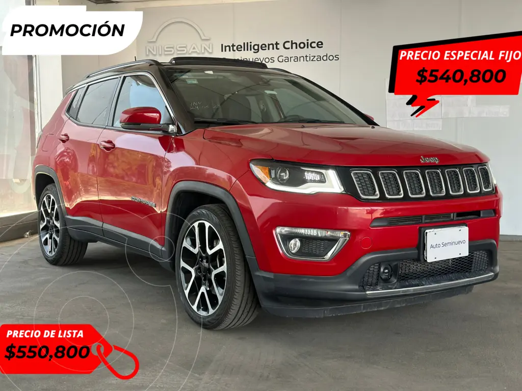 Jeep Compass Limited Premium usado (2021) color Rojo precio $540,800