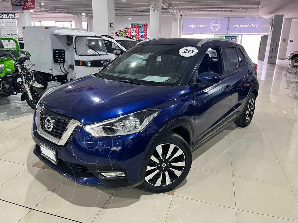 Nissan Kicks Exclusive Aut usado (2020) color Azul precio $389,000