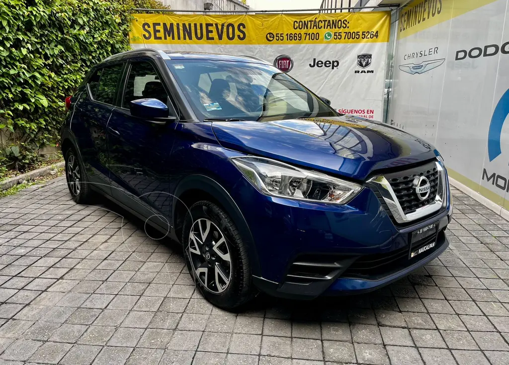 Nissan Kicks Sense usado (2020) color Azul precio $269,000