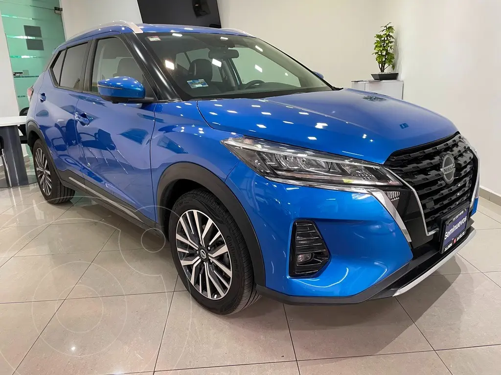 Nissan Kicks Exclusive Aut usado (2021) color Azul precio $349,000