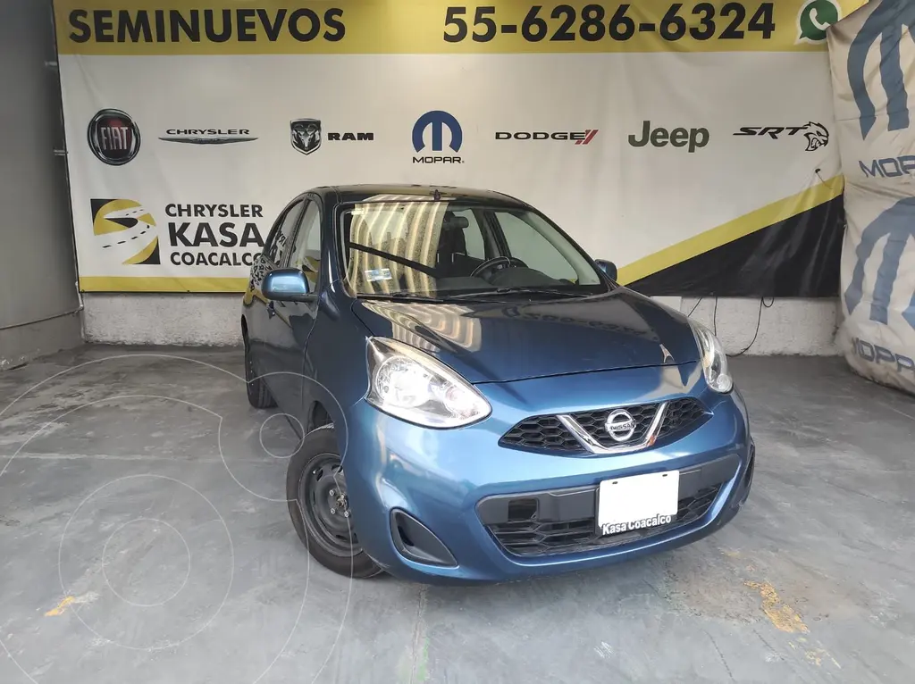 Nissan March Sense Aut usado (2020) color Azul precio $215,000