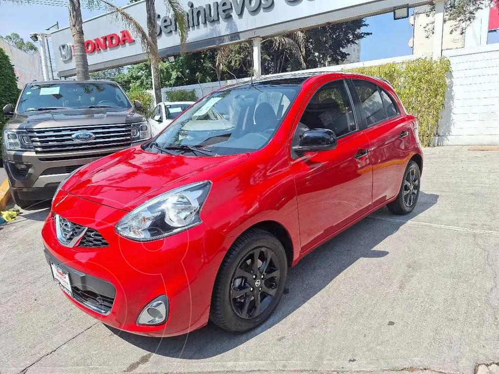 Nissan March Exclusive Aut usado (2020) color Rojo precio $256,000