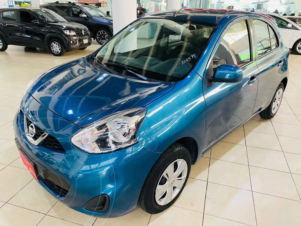 Nissan March Sense Aut usado (2018) color Azul precio $187,000