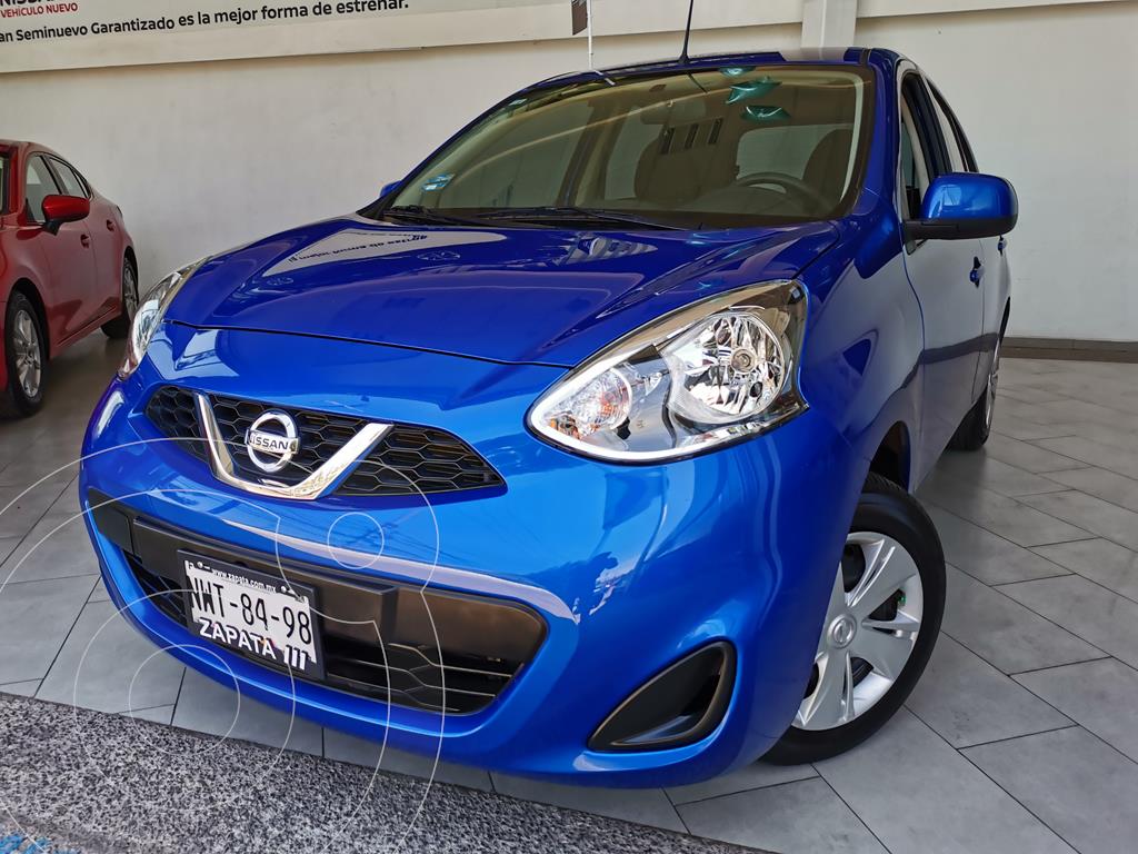 Nissan March Sense usado (2020) color Azul Electrico precio $215,000