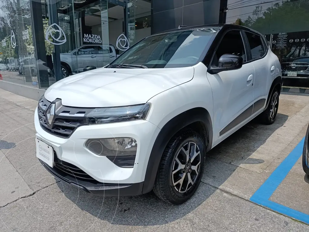 Renault Kwid Bitono usado (2024) color Blanco precio $215,000