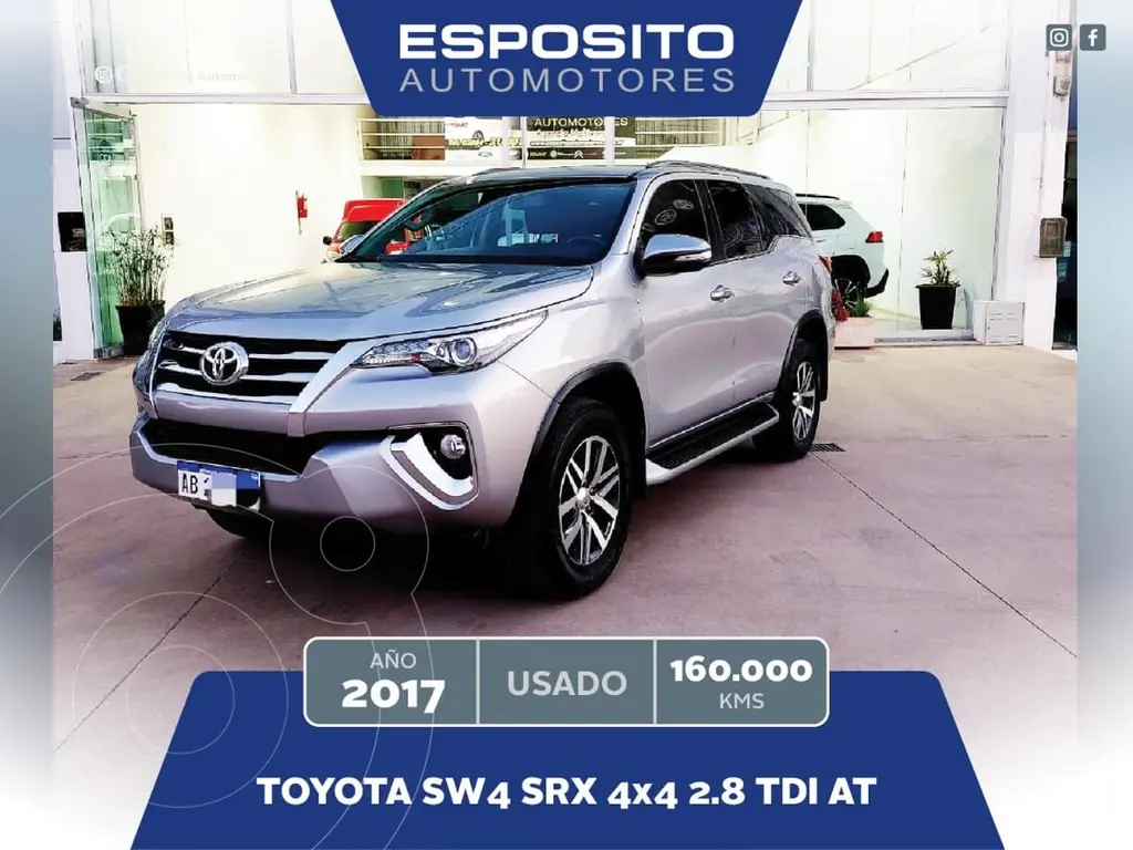 Toyota SW4 HILUX SW4 TDI SRX AUT L/16 usado (2017) color Gris Oscuro ...