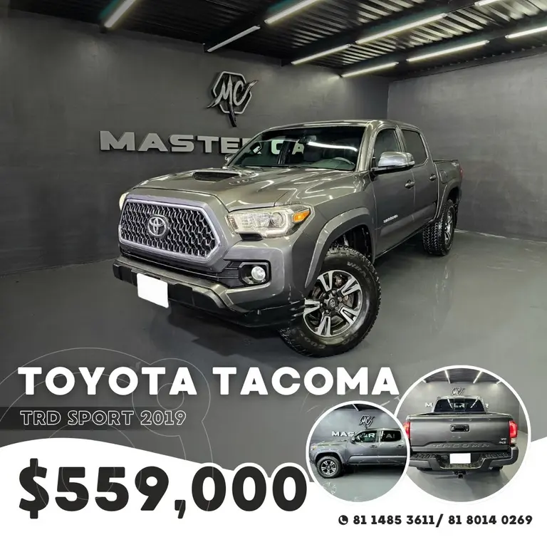Toyota Tacoma TRD Sport 4x4 usado (2019) color Gris Oscuro precio $559,000