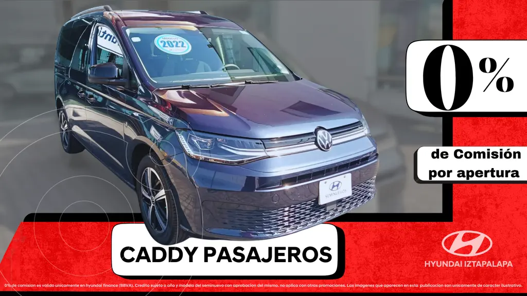Volkswagen Caddy Pasajeros Blanco usado (2022) color Azul precio $447,000