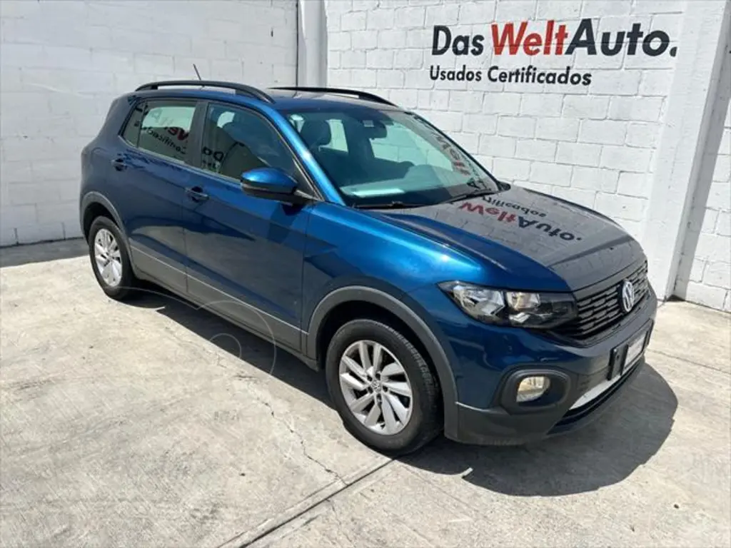 Volkswagen T-Cross Trendline Aut usado (2021) color Azul precio $369,900